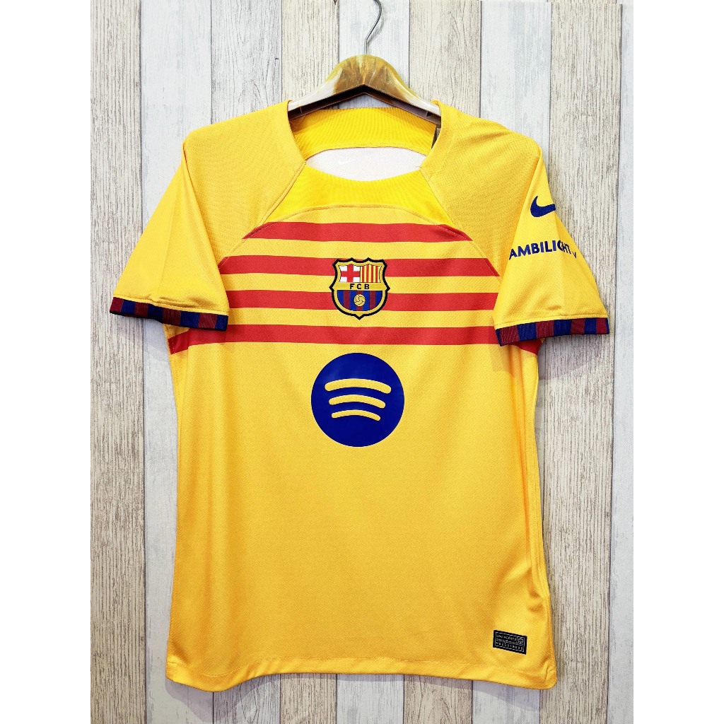 Barcelona Yellow 2023/2024 Polyester Fan Grade AAA Jersey (Real Product ...