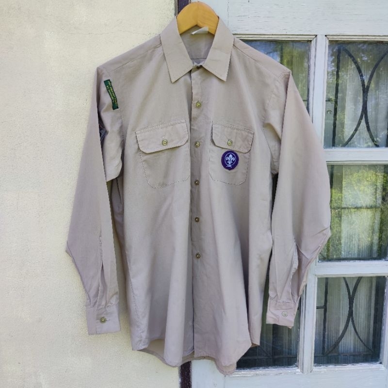 Vintage 80s Boy Scouts Of America BSA Uniform Shirt Long Sleeve with ...