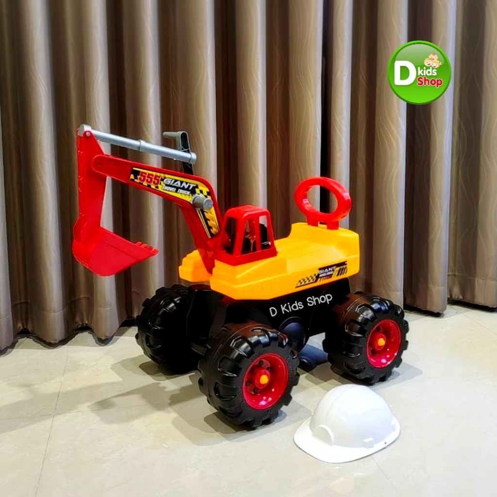 Large Plow With Hat Children's Toys Excavator Child Sitting Soil Rd55 ...