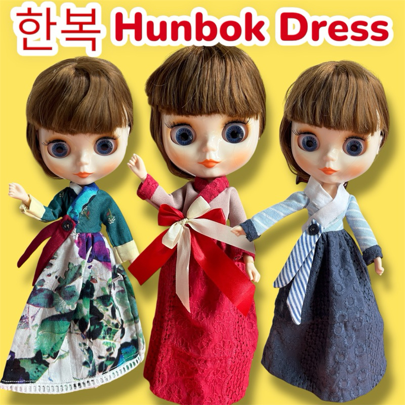 blythe Fashion dress Hanbok Korean Applied cloth doll Lightly Sewing By ...