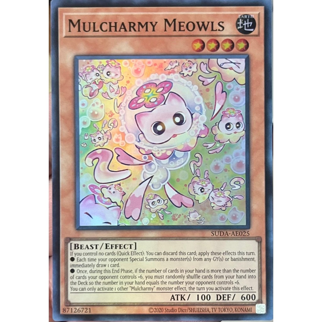 Yugioh Asia-Eng [SUDA-AE025] Mulcharmy Meowls (Super Rare) Authentic ...