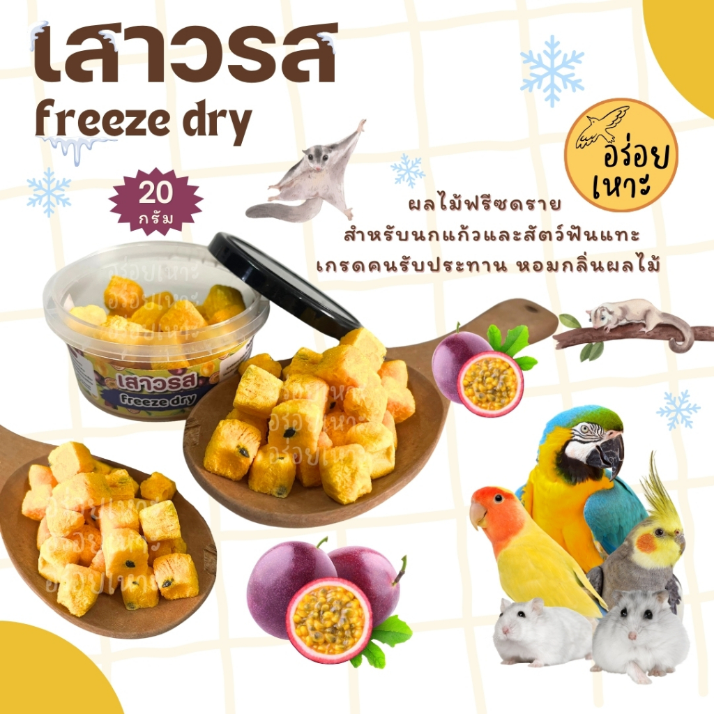 Passion Fruit Freeze Dried Sugar Parrot Food Rider Hamster And All ...