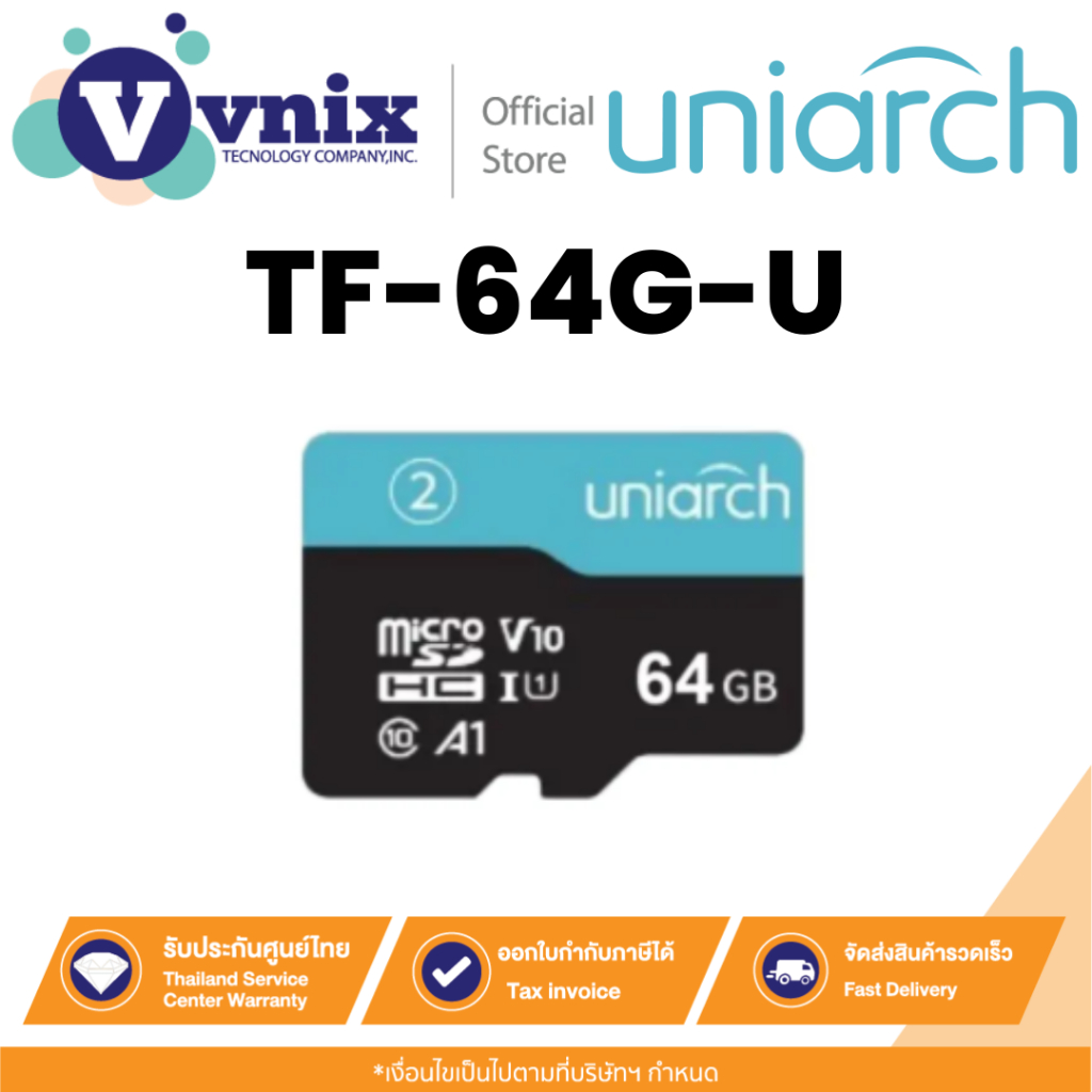 MicroSD Card Uniarch Model TF-64G-U-64 GB Class 10 A1 By Vnix Group | Shopee Malaysia