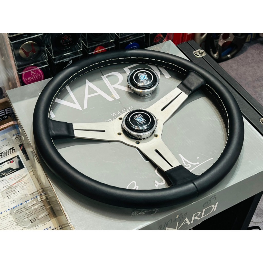 Nardi Classic limited Steering Wheel 350mm Straight Rod White Thread ...