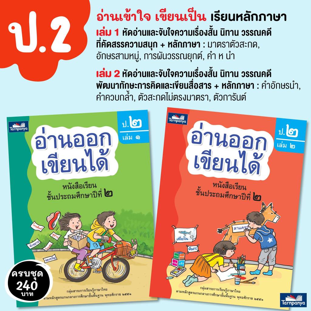 Book For Reading And Writing Grade 2 Practice And Thai Language. Language Textbook Primary Level ...