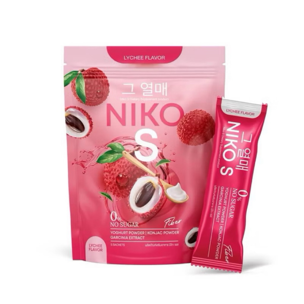 (1 Pack 5 Sachets) Niko S Fiber Lychee Flavor Konjac Powder | Shopee ...