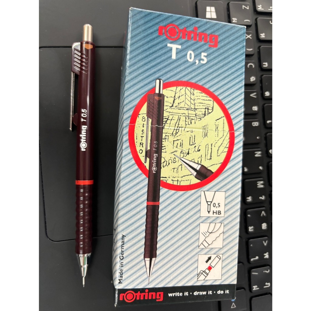 Rotring tikky Mechanical Pencil Old Model Brown Size 0.5 Mm. | Shopee ...