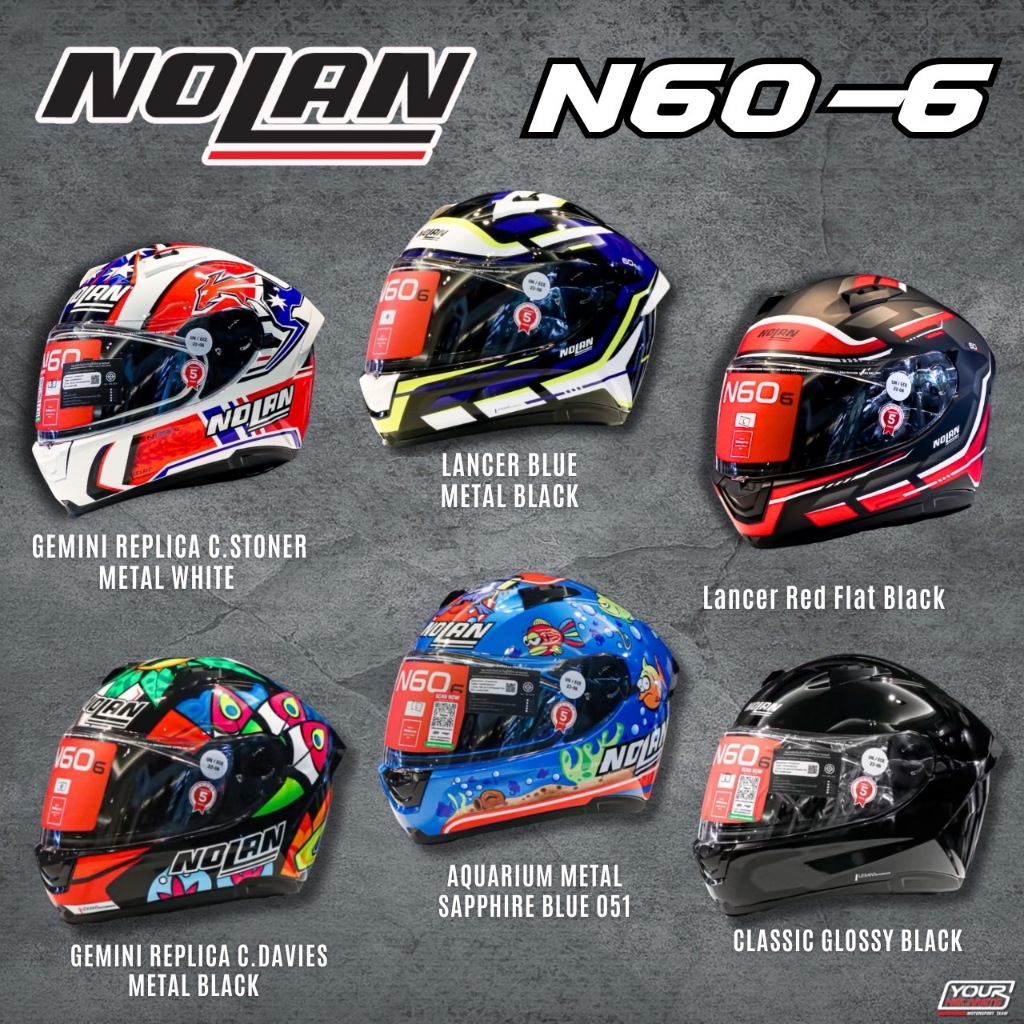 NOLAN HELMETS Helmet Model N60-6 // Full Face YourHelmets Famous Shop ...