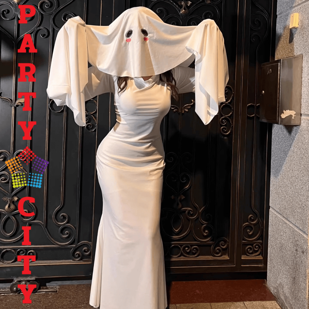 PARTY CITY Sexy Cosplay Costume Adult Halloween Day Dress Comfortable Nun Show Back Tie Rope PC ...