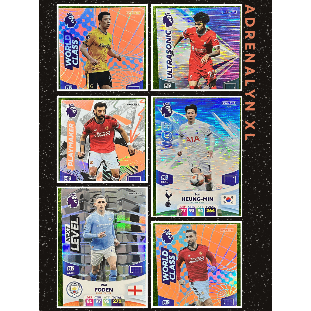SET PANINI ADRENALYN XL : BRUNO FERNANDES SON HWANG HEE CHAN DIAZ FODEN ...
