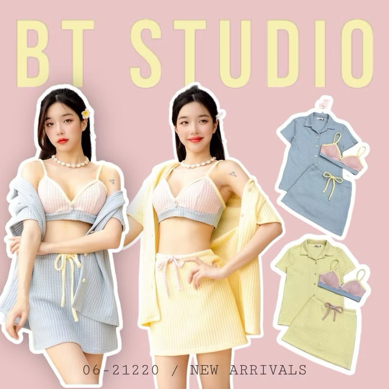 New Item SizeSML Tag Yellow And Blue Bt Studio Set 3 Pieces Camisole + Skirt + Cloak For This ...