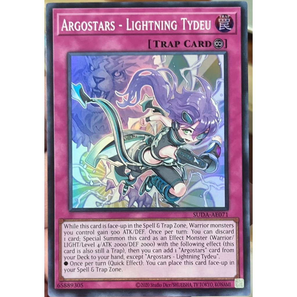 Yugioh Asia-Eng [SUDA-AE071] Argostars-Lightning Tydeu (Super Rare ...
