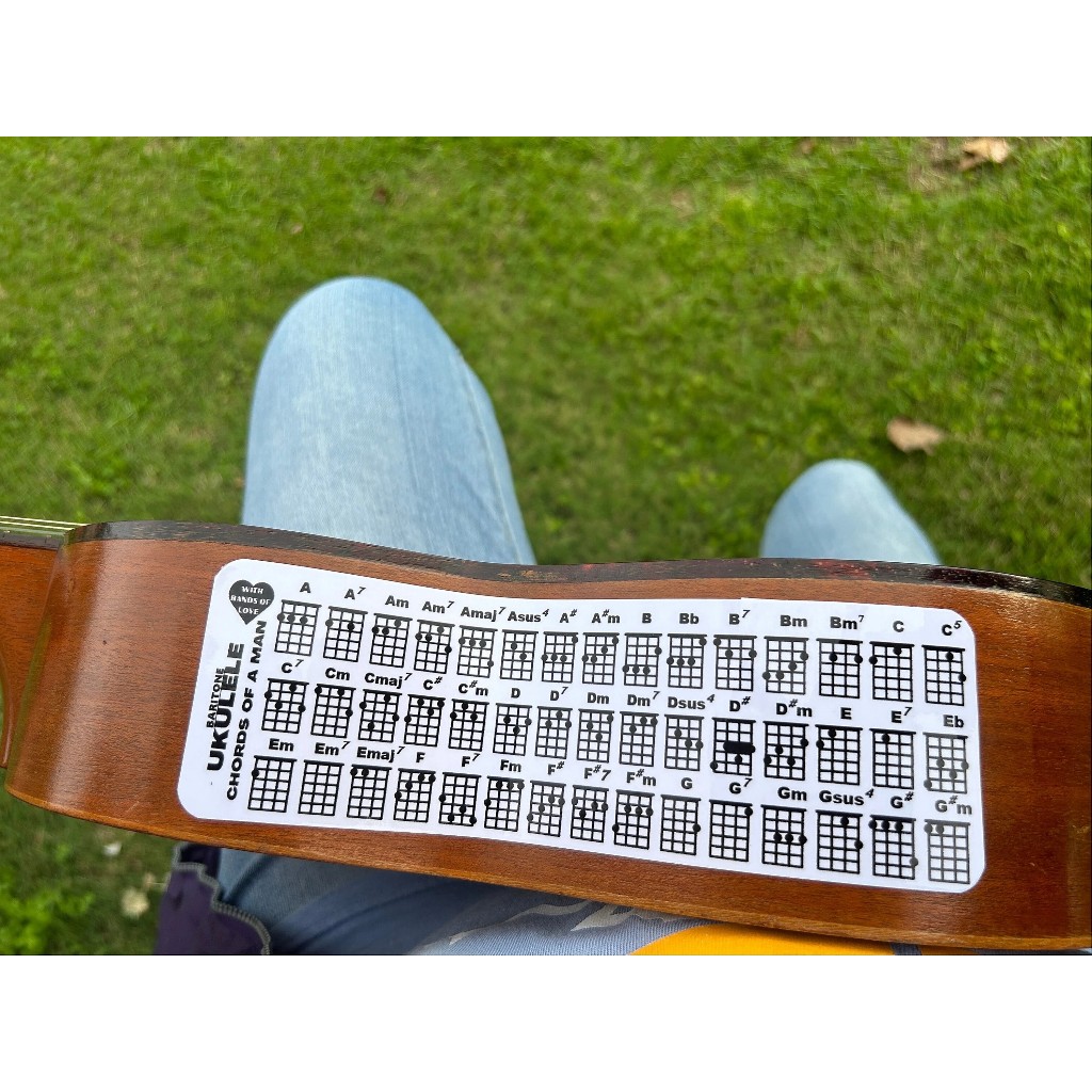 guitar chord sticker bass Paste Free Grid Solid Coated Waterproof 2 ...