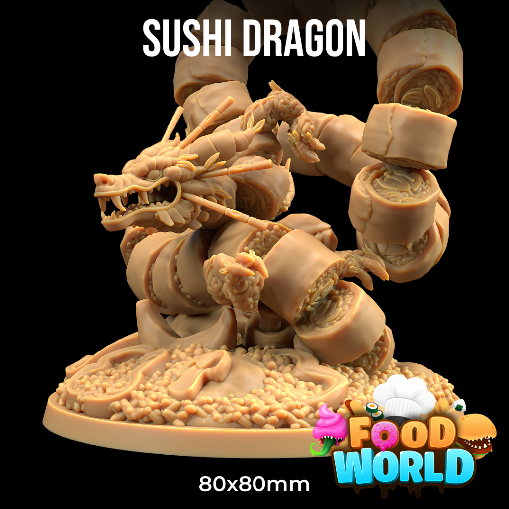 [Food World]-Sushi Dragon-Model For DnD miniature and other RPG's ...