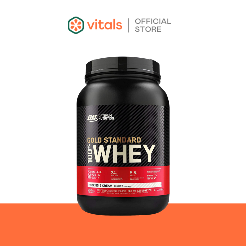 Optimum Nutrition Gold Standard Whey Protein 907g. (2 Lbs)-Cookies and cream | Shopee Malaysia