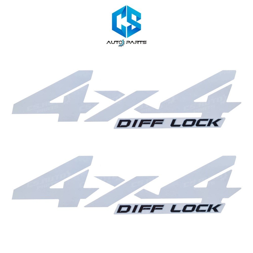 4x4 DIFF LOCK Sticker(White)-TOYOTA REVO Year 20-24 (Stick On The ...