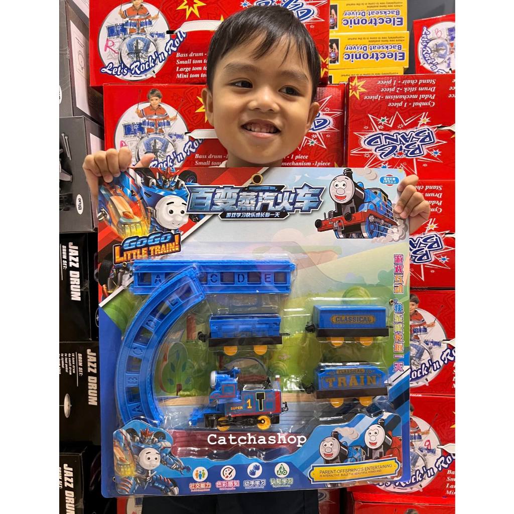 Thomas With Track Cartoon Train Toy Tracks Charcoal With | Shopee Malaysia