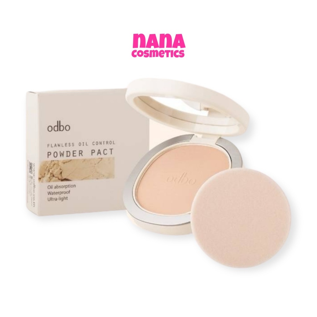 OD6002 ODBO FLAWLESS OIL CONTROL POWDER Pack PACT Foundation | Shopee Malaysia