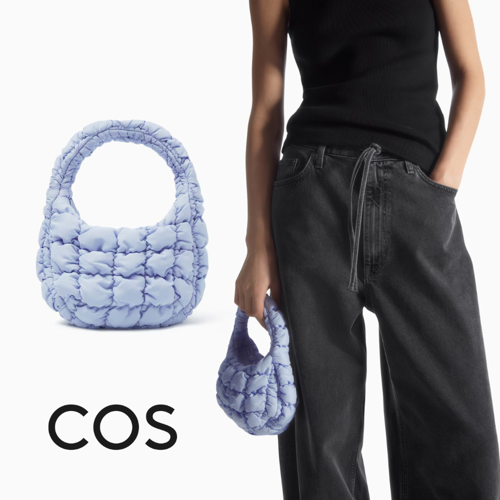 COS Bag-Quilted Micro In Powder Blue | Shopee Malaysia