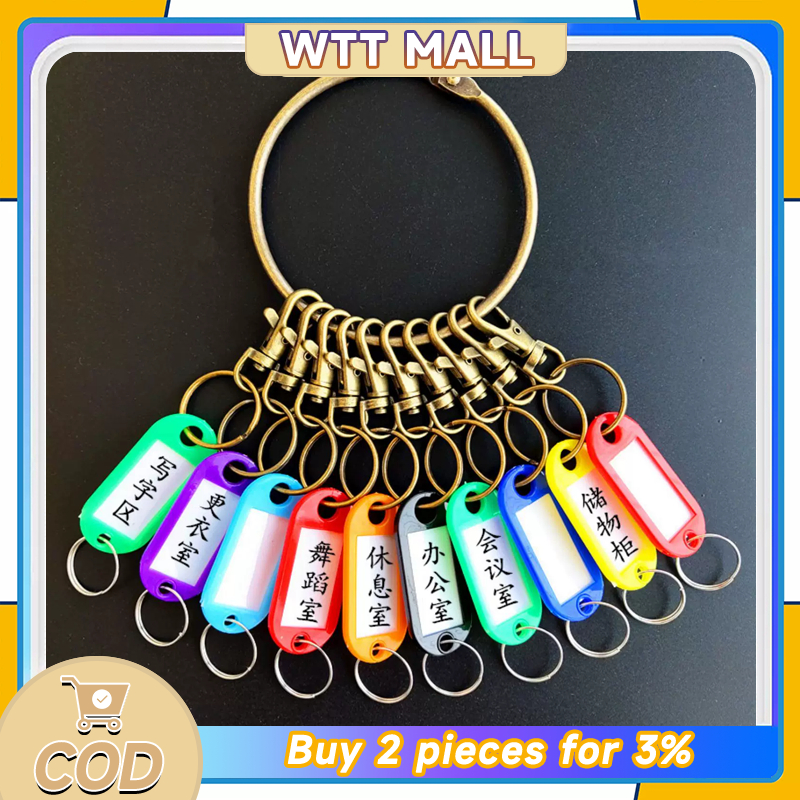 Plastic Key Tags Name Writable Neck Strap And Tag Labels With Colourful ...