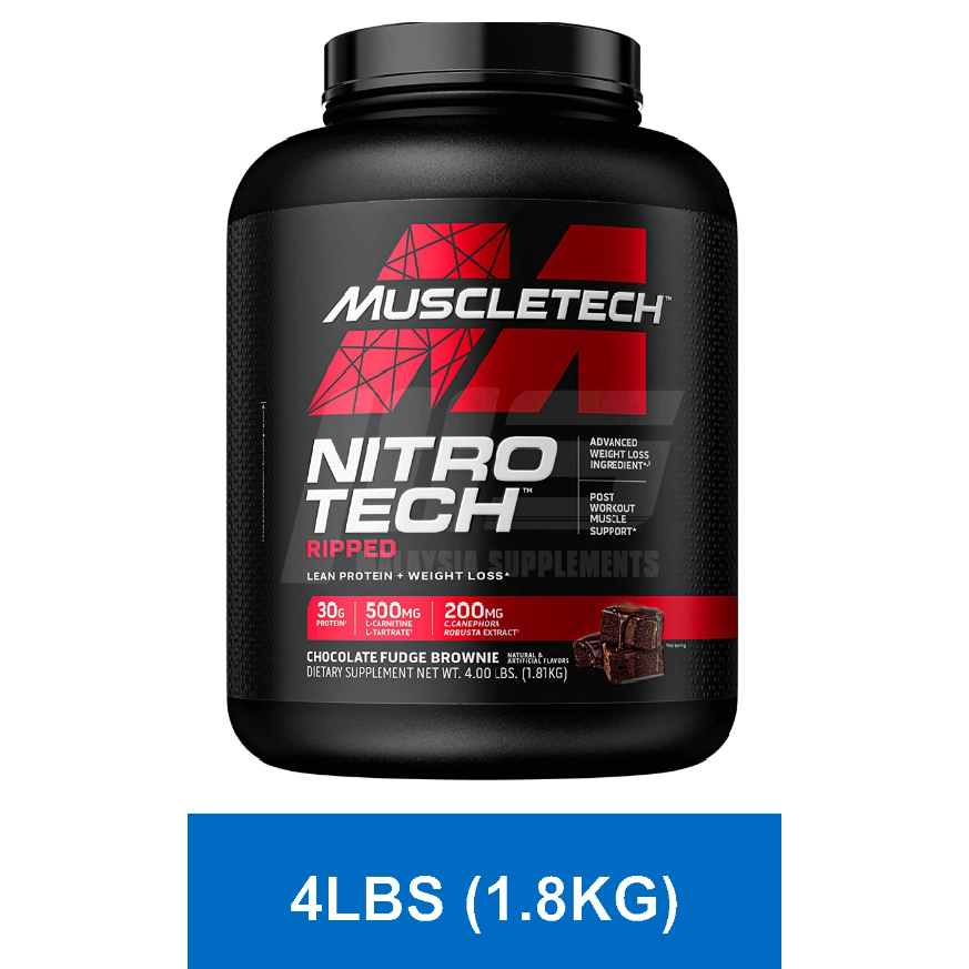 MUSCLETECH Nitro Tech Ripped (4lbs) (1.81kg) | Shopee Malaysia