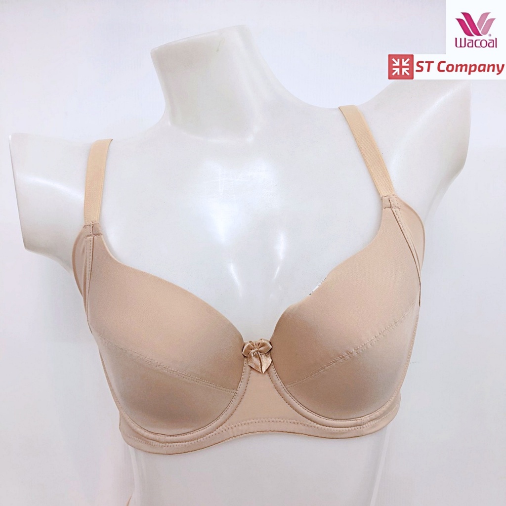 Wacoal Basic Bra: WB9920 Flesh Color (NN) 4/5 cup Bra Add A Thin Bubble Frame To Help Keep The ...