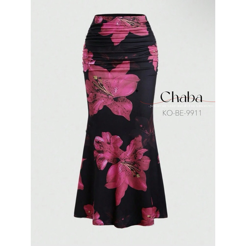 Chaba Pleated Fishtail Skirt Pattern | Shopee Malaysia