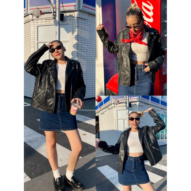 ROCKSTAR JACKET (Leather JACKET) | Shopee Malaysia