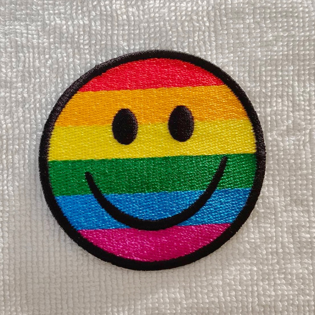 Arm Iron On Shirt Smiley Face emoji Smile Patch heart Clothing ...