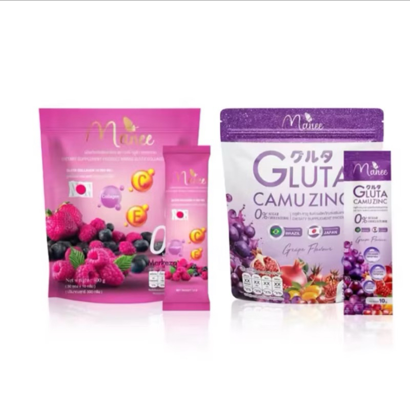 Glutacollagen Manee Glutathione Collagen & Gluta CAMU Zlnc Camuzinc ...