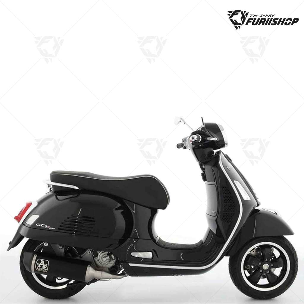 ARROW Black-Carbon New Logo For Vespa GTS 300 HPE Exhaust 2022