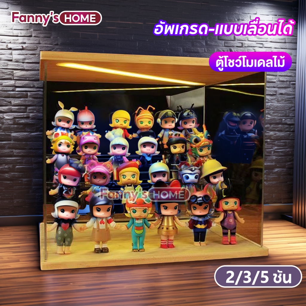 Doll Display Case Labubu Figure Box Model Cabinet 2/3/5 Layer With LED ...