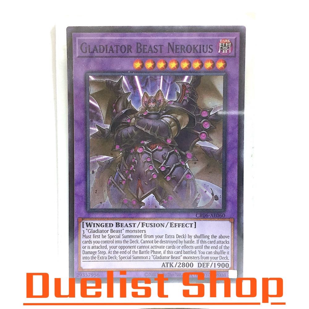 Gladiator Beast Nerokius (N) Monster Dark Level8 [Winged Beast/Fusion ...