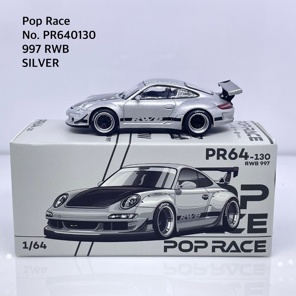 Pop Race No. PR640130 Mini GT Porsche 997 RWB- SILVER | Shopee Malaysia