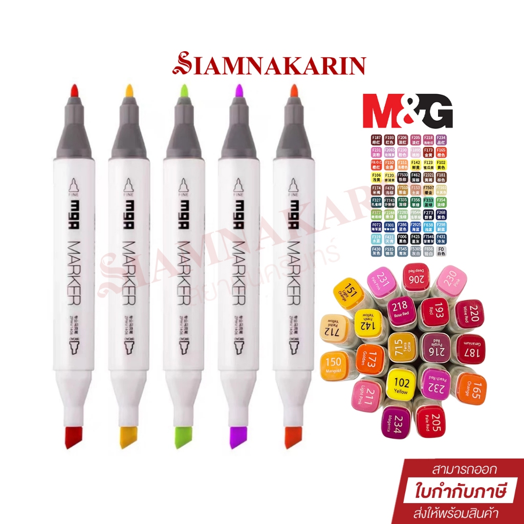 M&G 2 Tip Marker (Fine And Board) Shades Yellow Red Pink (1 Pcs) | Shopee Malaysia