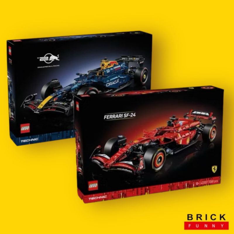 (Pre order) Lego Technic 42206 + 42207 Oracle Red Bull & Ferrari F1 Car ...