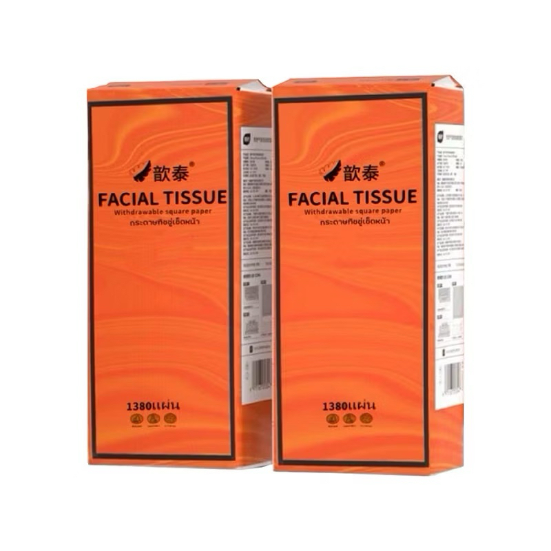 1 Carton Of Tissue Boxes Contains 4 Large Packets Pull-Out 5 Layers ...
