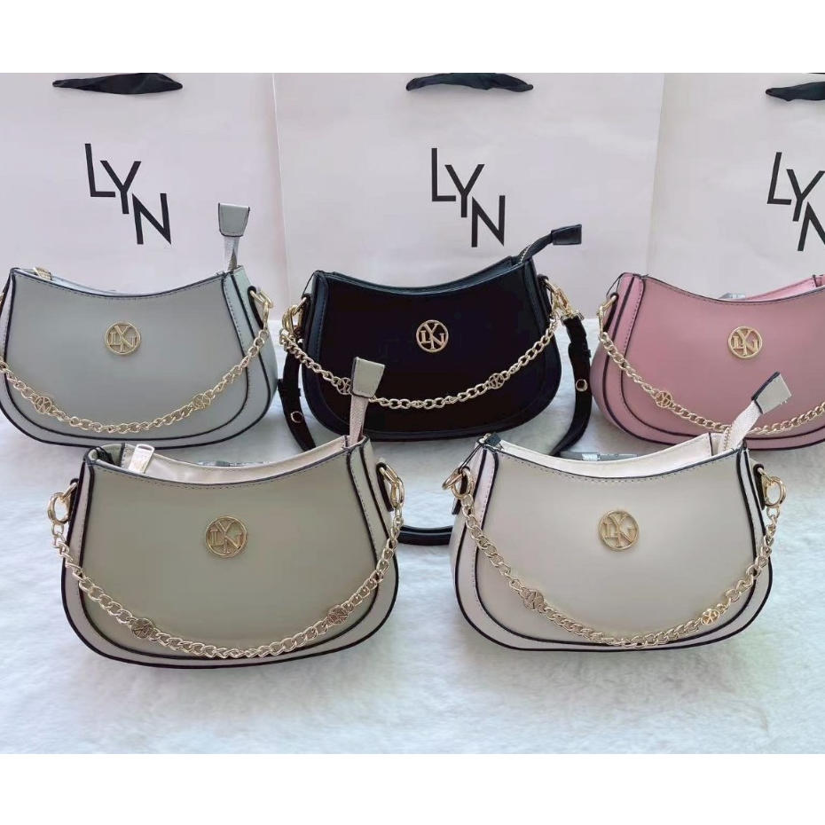 LYN Crossbody Bag Model Mona Available In 5 Colors Set The Front Necklace | Shopee Malaysia