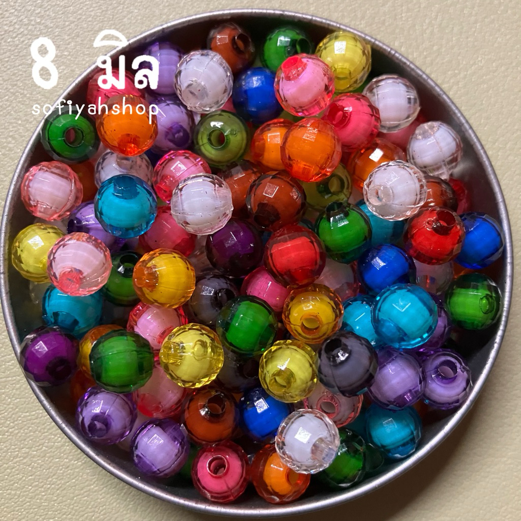 Crispy Ruby Beads Sago Beads 8 Millimeter Mixed Colors Separate (Bag Of ...
