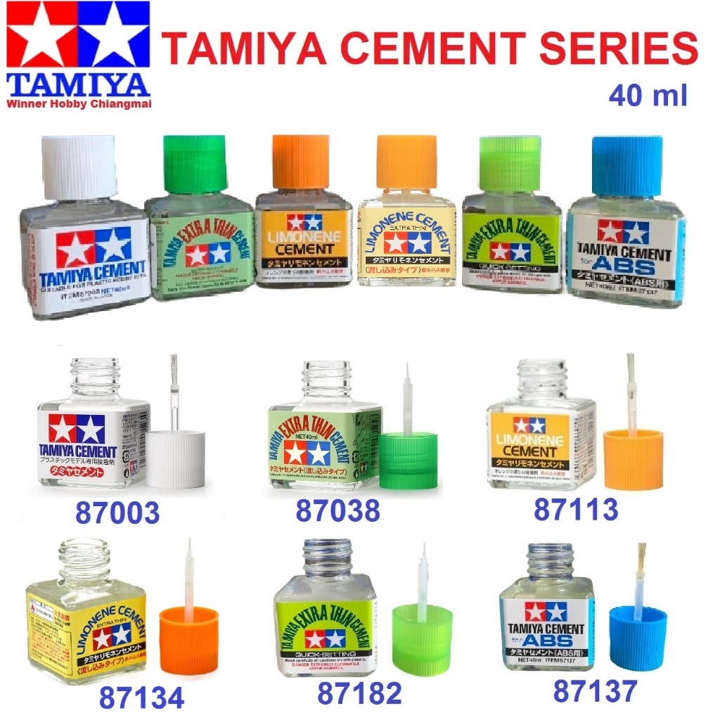 TAMIYA Glue CEMENT 87003 EXTRA THIN 87038 LIMONENE 87113 87182 ABS ...