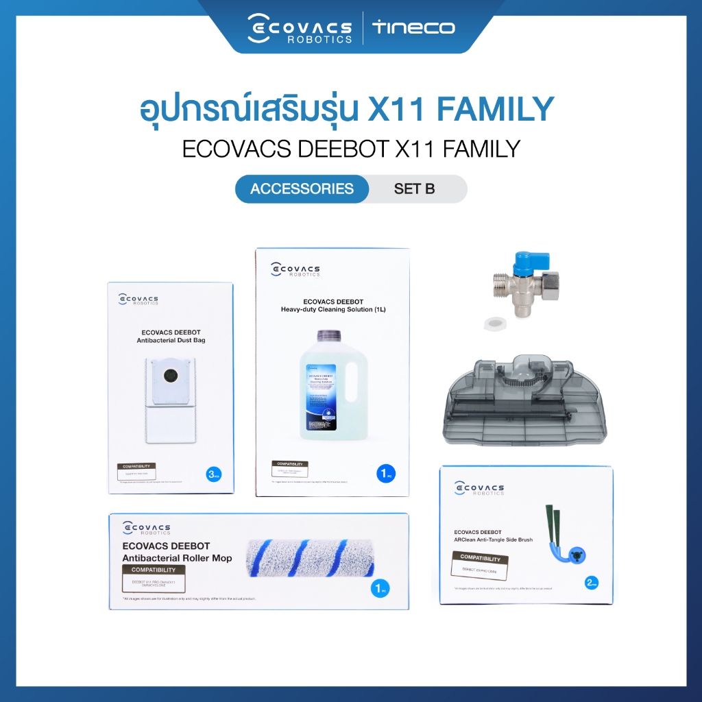 ECOVACS DEEBOT X11 FAMILY ACCESSORIES-For X11-SET B | Shopee Malaysia