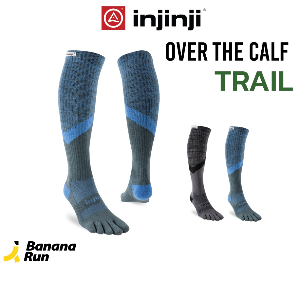 Injinji Trail Midweight Over the Calf Separate Toe Socks Knee Length ...