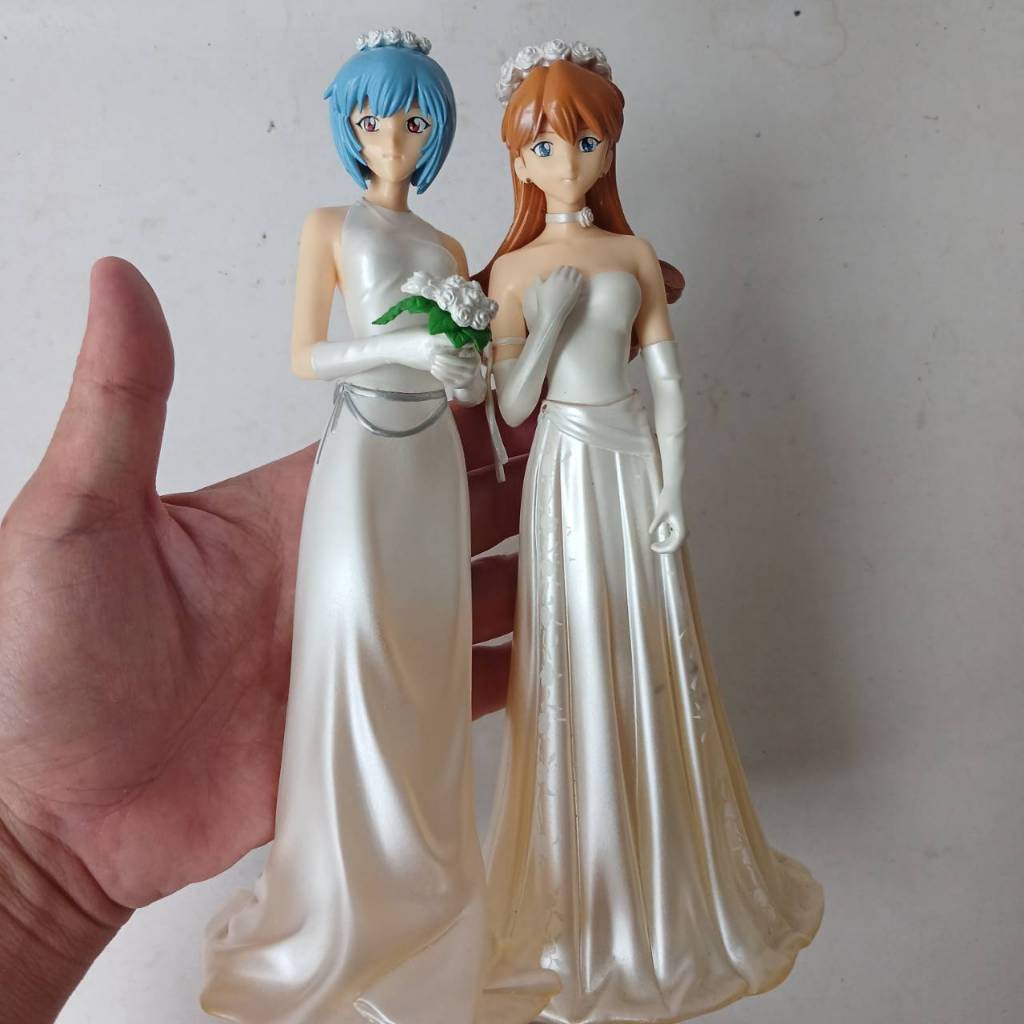 Premium Figure Evangelion Wedding Dress Asuka And Ray Ayanami Second ...