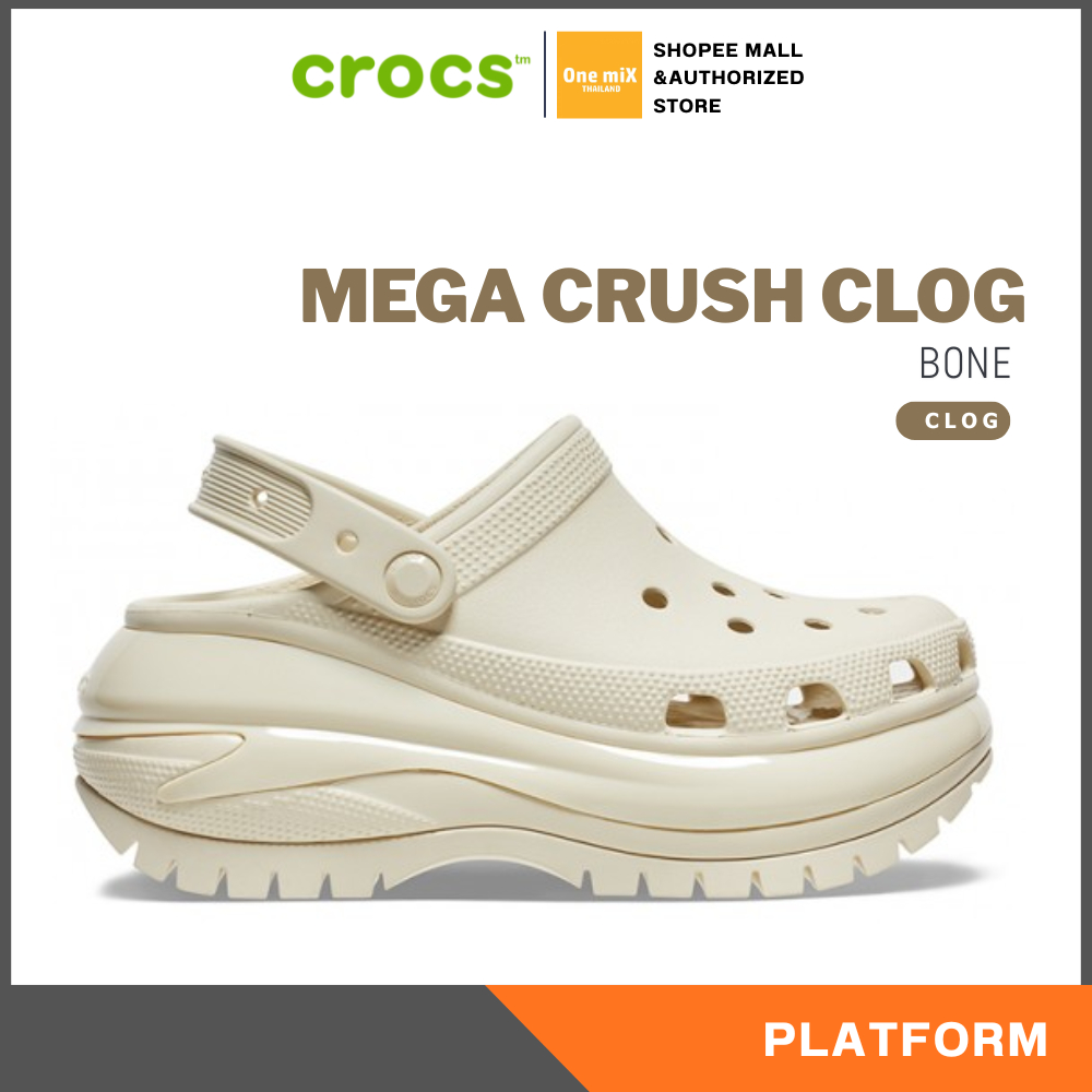 CROCS CLASSIC MEGA CRUSH CLOG Bone The Most Popular Women's Shoes Thick ...