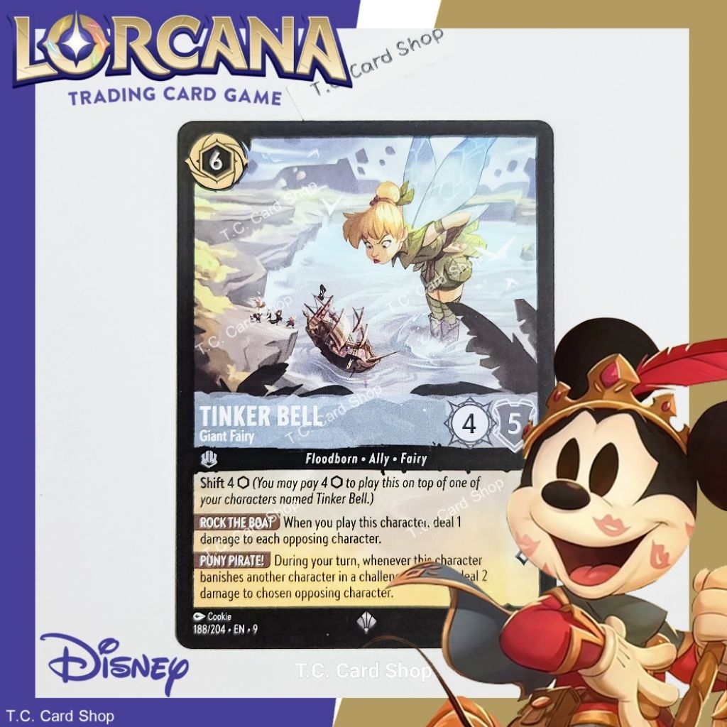 Tinker Bell-Giant Fairy-188/204 SR-Disney Lorcana (Disney Lorcana ...