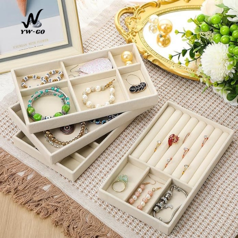 Jewelry Box Necklace Tray Bracelet And Earring There Are 3/9/15/18 ...