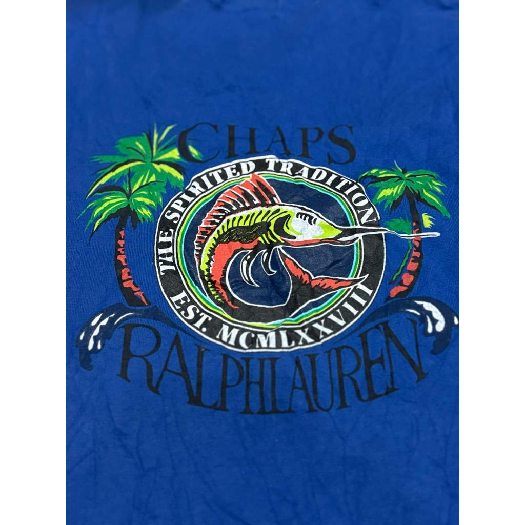 Vintage 90s Chaps Ralph Lauren Marine Shirt Chest Size 40-42 | Shopee ...