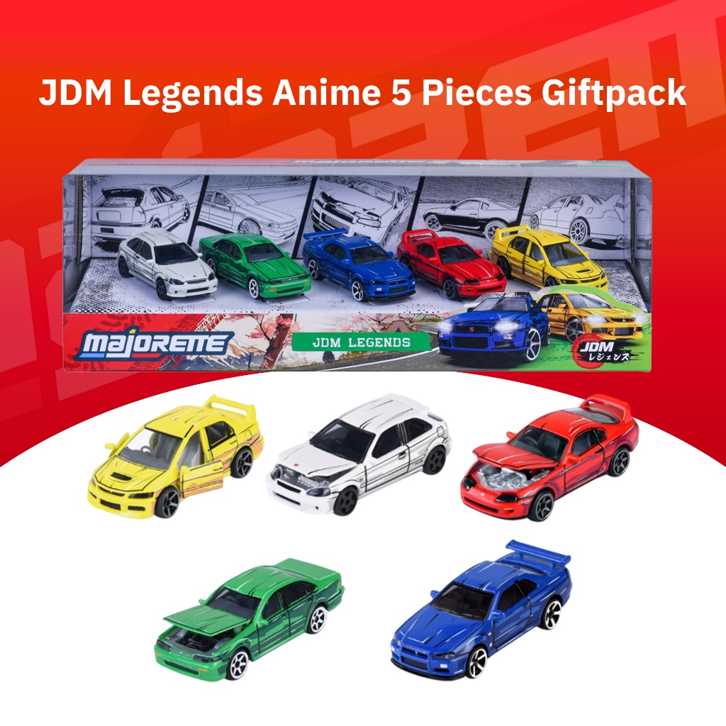 Majorette JDM Legends Anime 5 Pieces Giftpack Japanese Series Car Gift ...