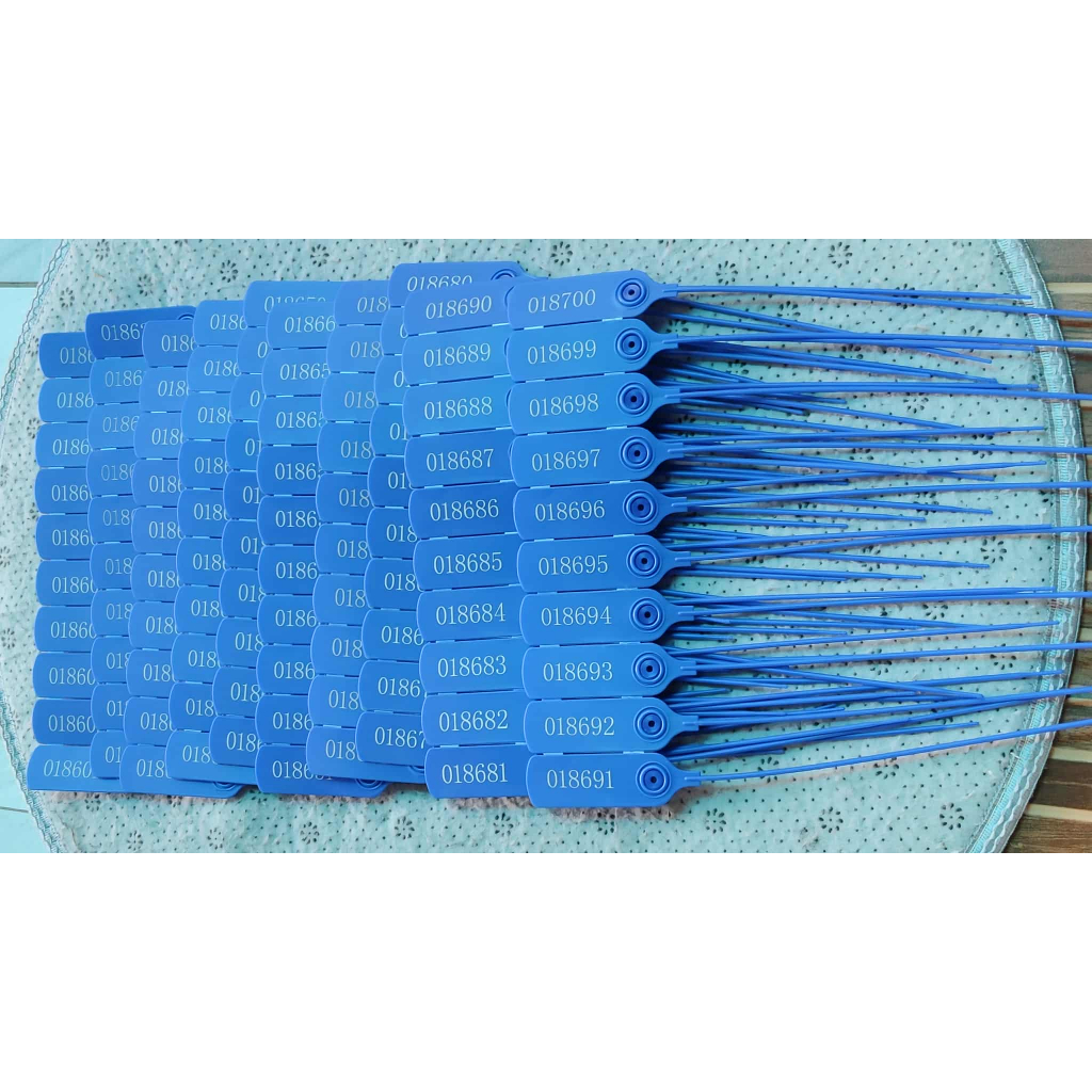 100 Pieces Plastic Tag Disposable Signs Tamper-Evident Tags Number Seal ...