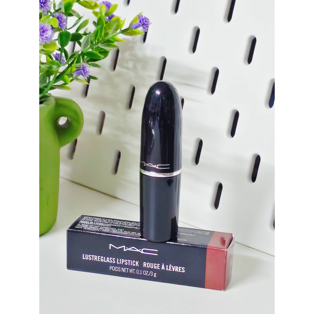 MAC Lustreglass Lipstick Color 549 PDA Bright Red Tone | Shopee Malaysia